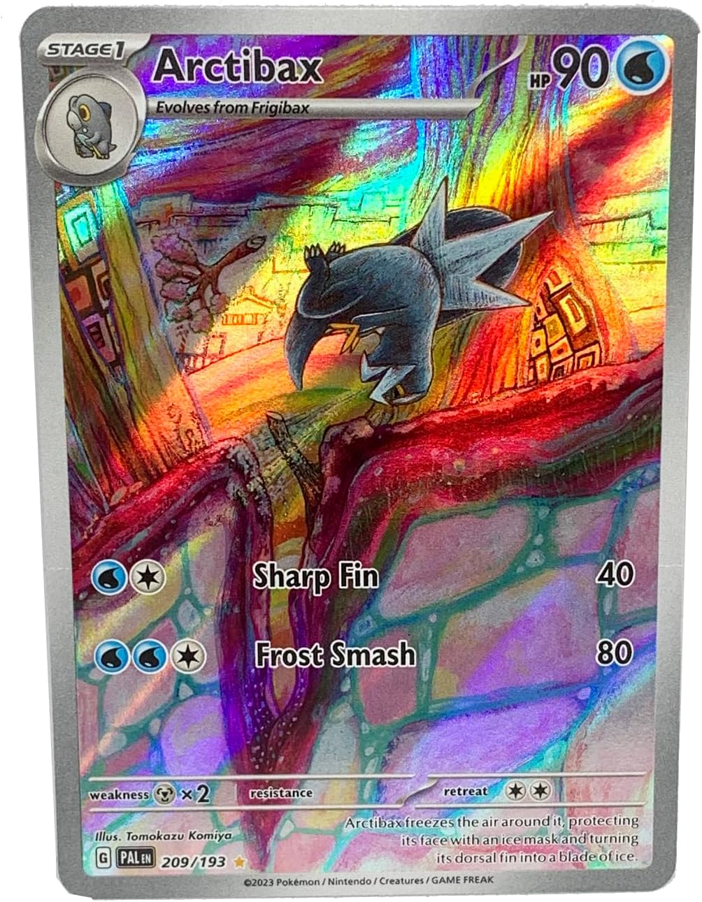 Amazon.com: Pokemon - Arctibax 209/193 - Paldea Evolved - Illustration ...