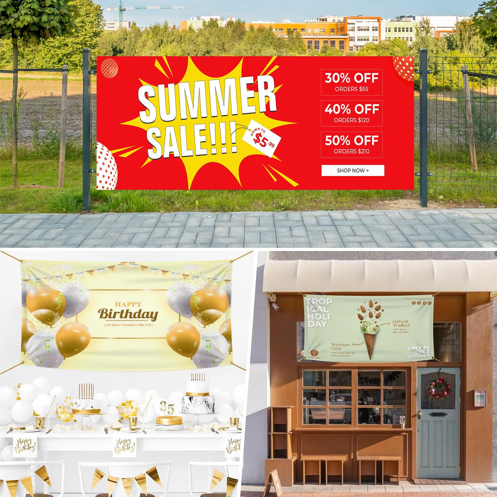 Ultimate Vinyl Sign Shop Layout Window Banners 2 Sided Window