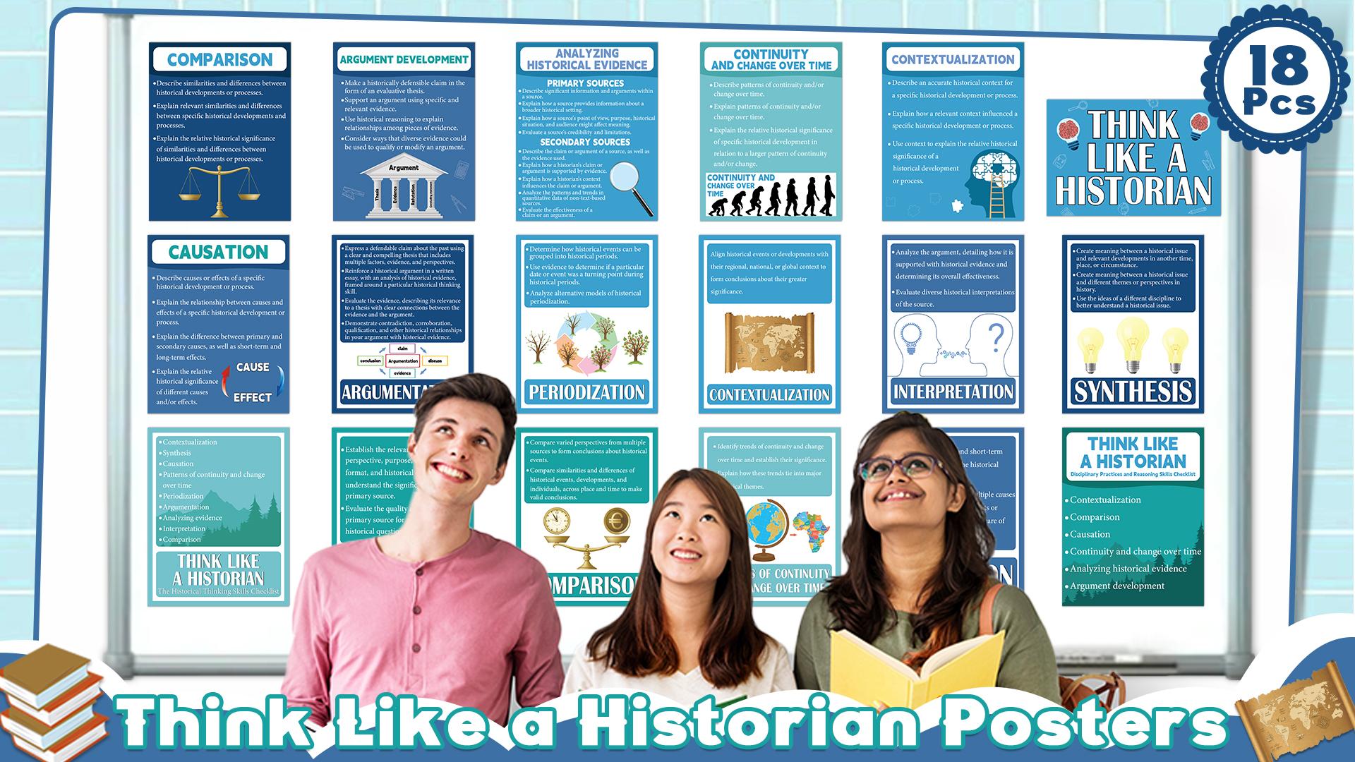 Social Studies Posters 18 History Posters Classroom Decor - Think Like ...