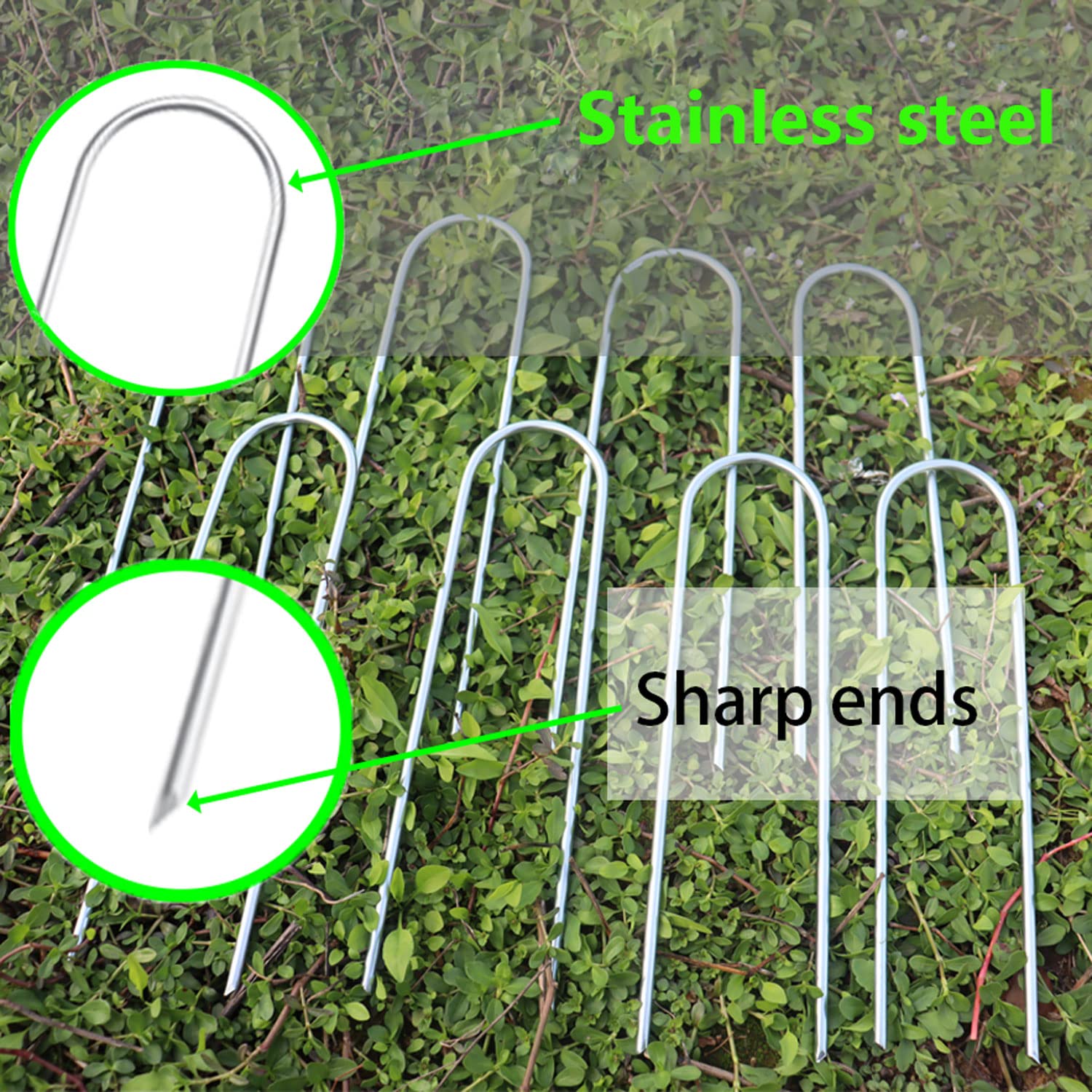 Snapklik.com : Heavy Duty Trampoline Stakes Anchors High Wind Stakes U ...