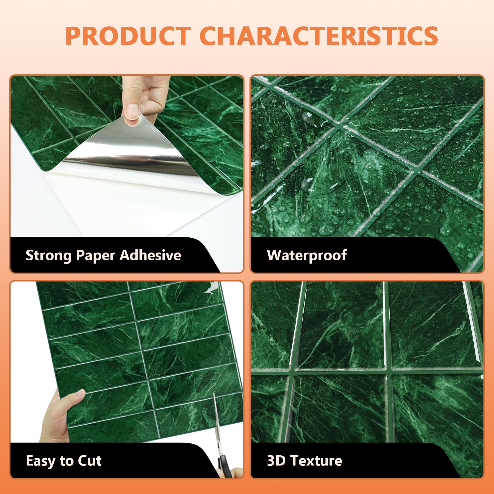 Snapklik.com : STICKGOO 10-Sheet Peel And Stick Backsplash, 12"12" Self ...