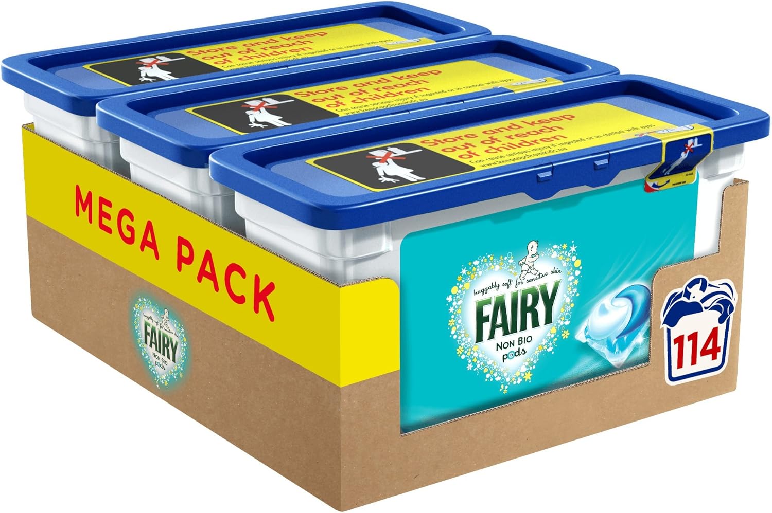 Fairy Non Bio Pods Sensitive Skin Washing Capsules - Pack of 3 (114 ...