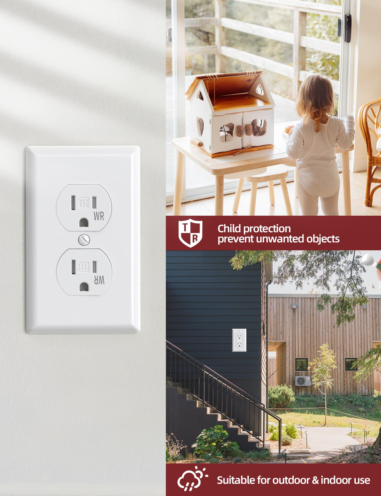 Snapklik.com : 15 Amps Duplex Outlets And Wall Plates Bundle,Weather ...