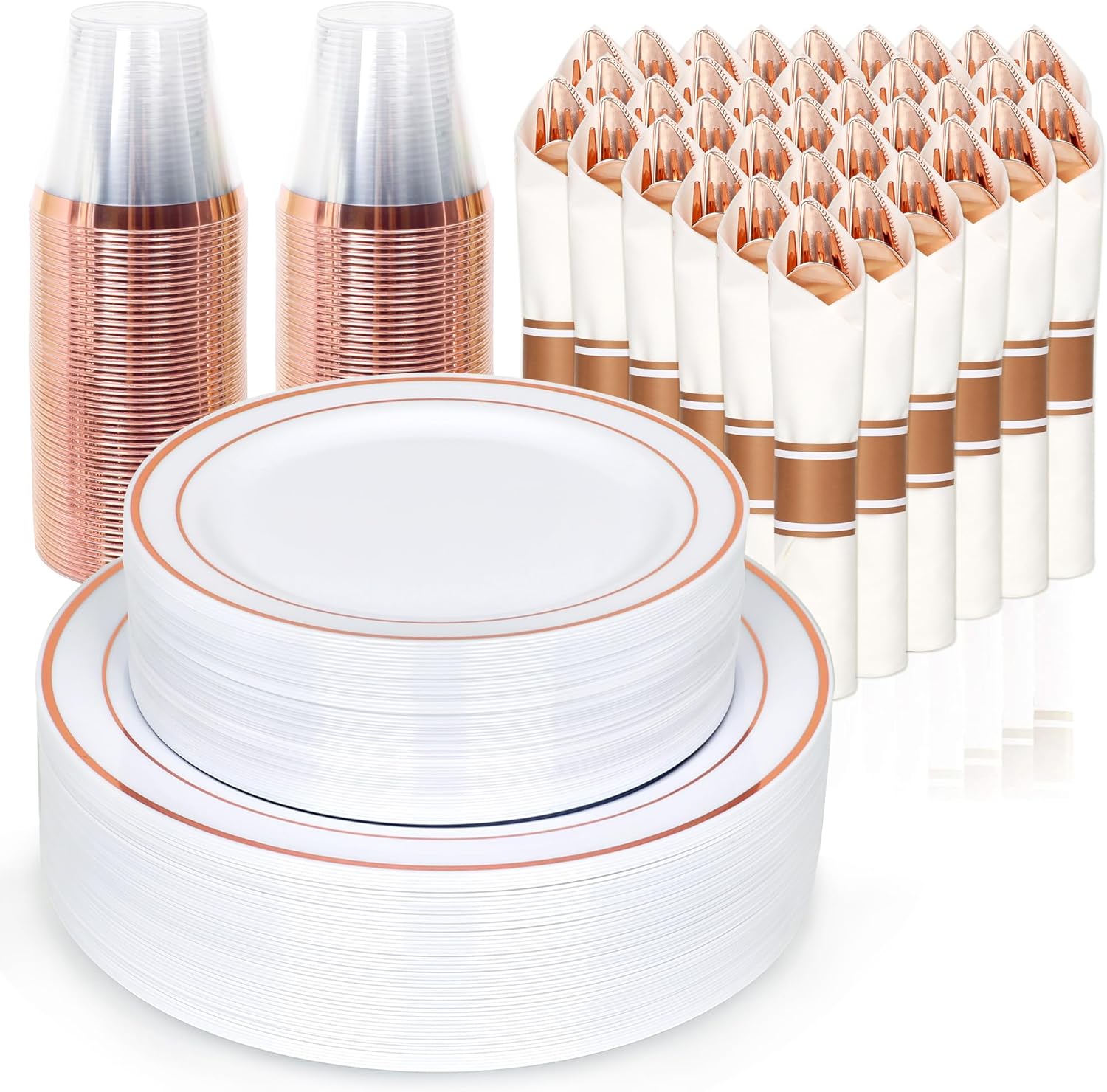 Amazon.com: 350 Piece Dinnerware Set for Wedding & Party,50 Guest ...