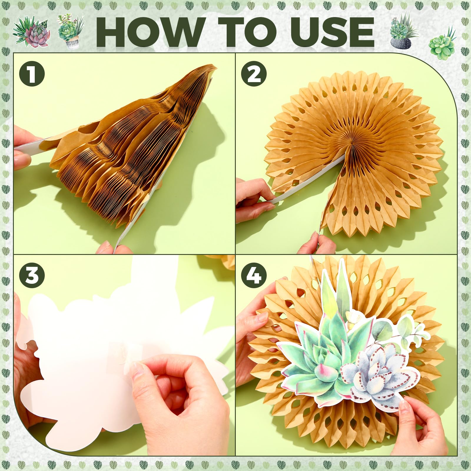 Snapklik.com : 66 Pcs Succulents Potted Bulletin Board Set Plant ...