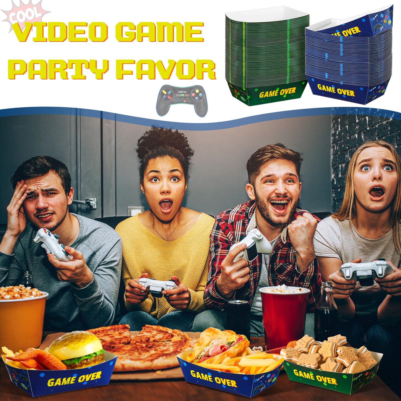 Snapklik.com : 50 Pack Video Game Supplies 1.1lb Video Game Food ...
