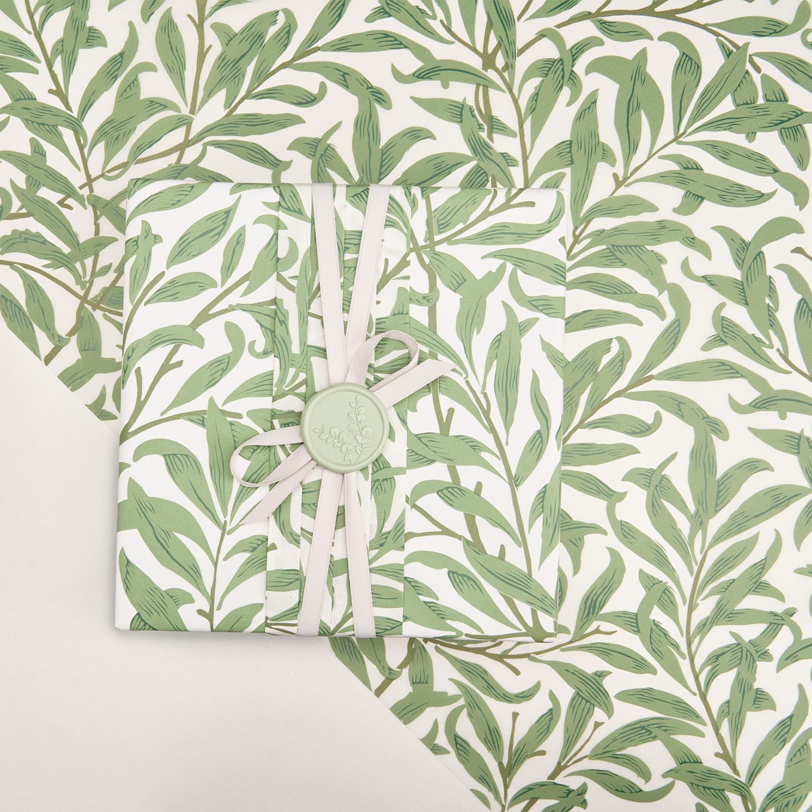 Amazon.com: PAPER FAIR 90 Sheets Thicker Sage Green Botanical Tissue ...