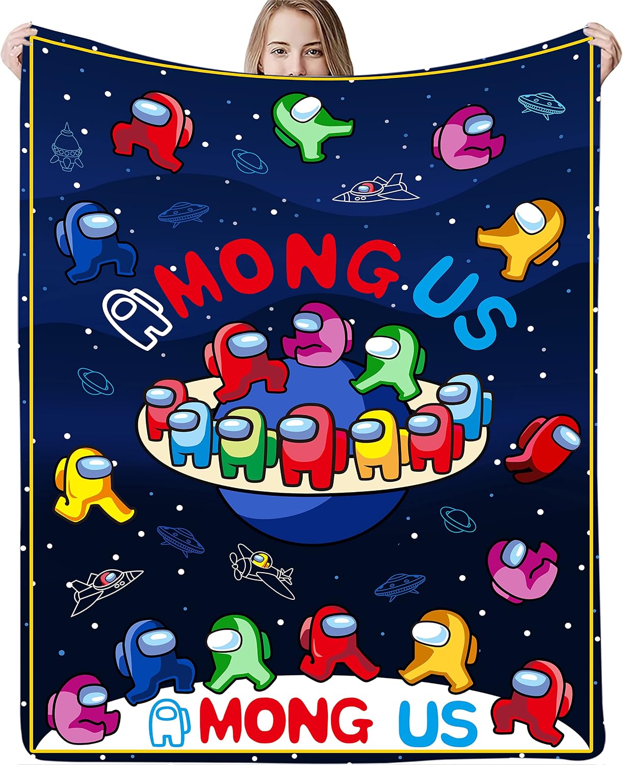 Amazon.com: Among Fleece Throw Blanket,330GSM 60"x80" Oversize Soft ...