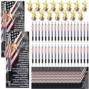 Amazon.com : 108 Pcs 36 Sets 4th of July Pens Bulk Patriotic American ...