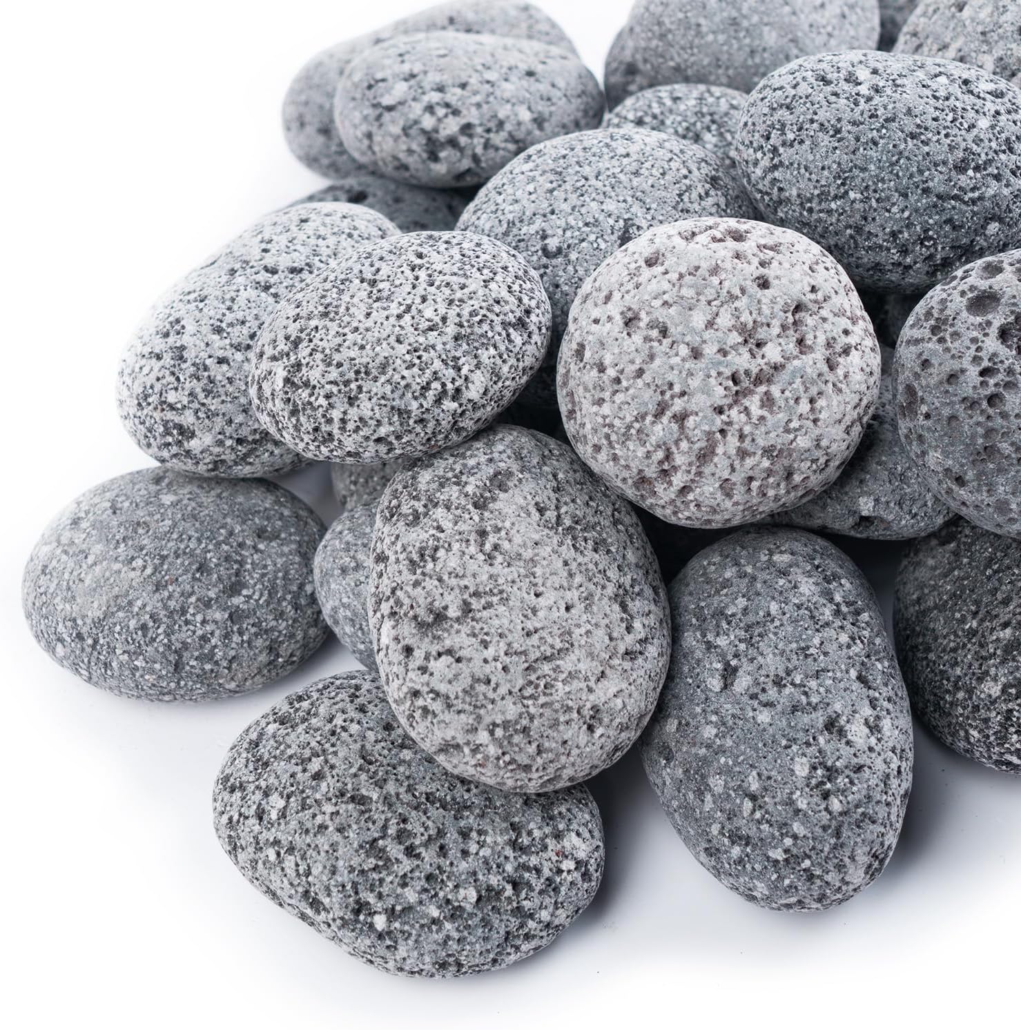 Amazon.com: Grisun 2-3 Inch Tumbled Lava Rocks for Fire Pit, Round Lava ...