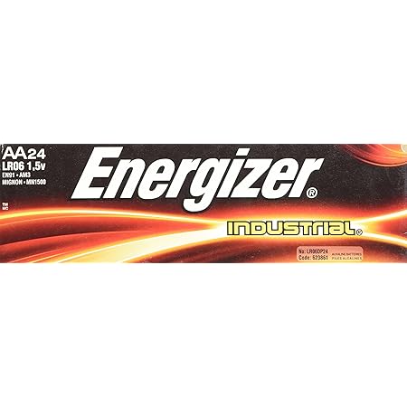 Amazon.com: Energizer EN91 Industrial Alkaline Batteries, AA (Box of 24 ...