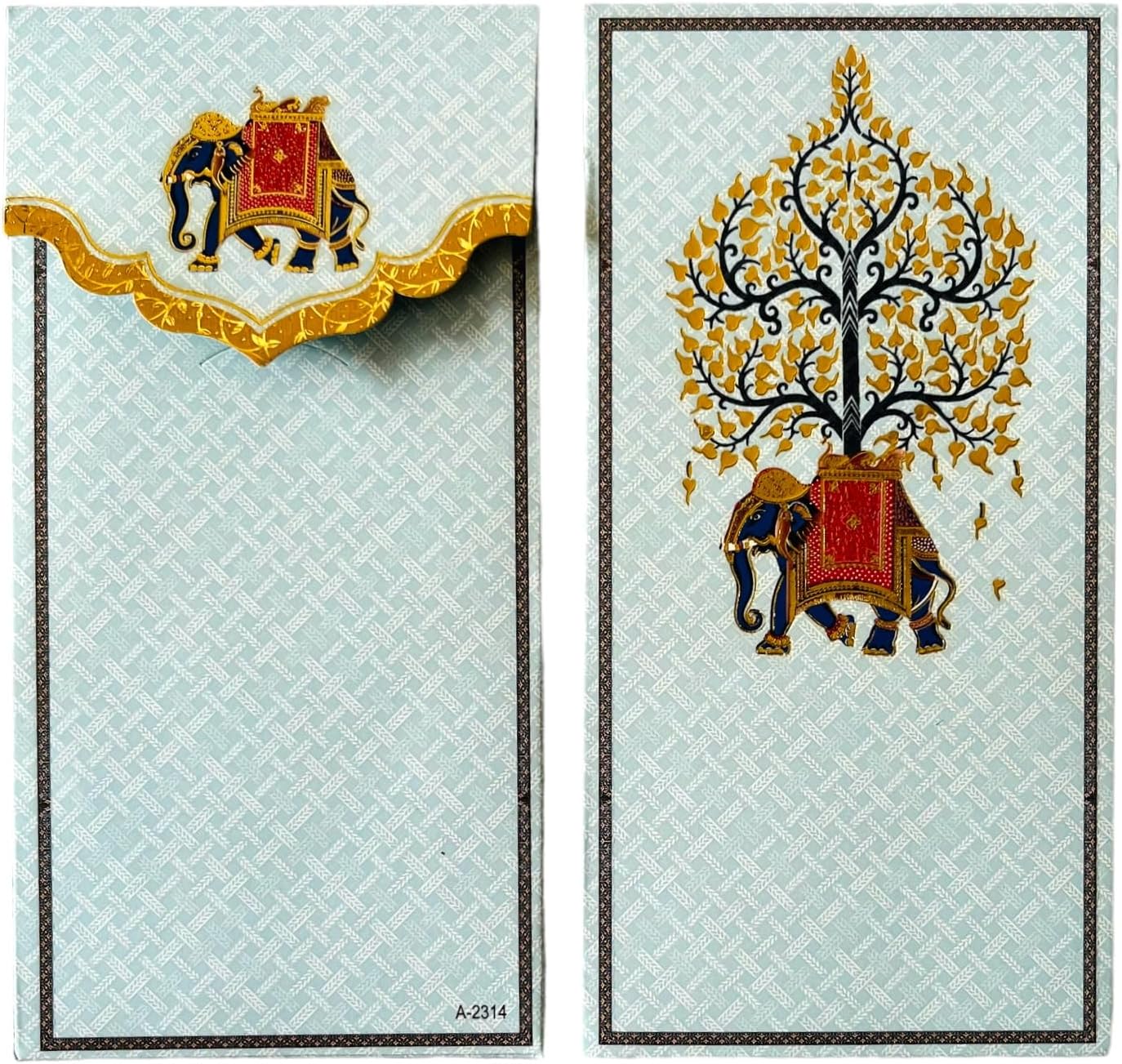 LIFAFEWALA Standing Premium & Royal Elephant Money and Shagun Envelopes ...
