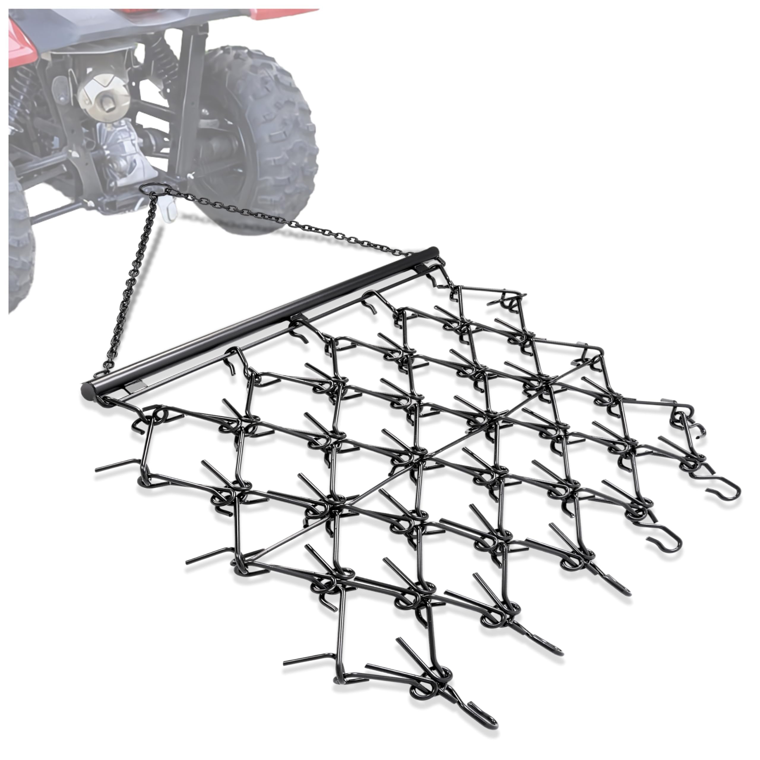 Amazon.com: KUAFU 4' x 4' Heavy Duty Chain Drag Harrow 3/8" Tines ...