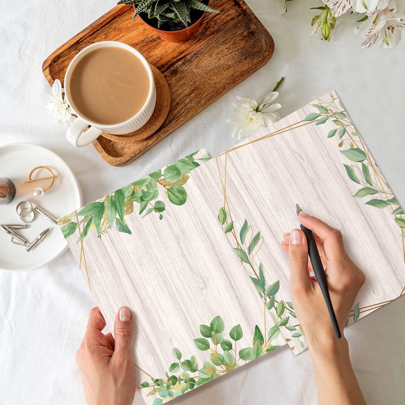 Rose Pattern Printer Paper 48 Sheets Decorative Printer Paper With ...