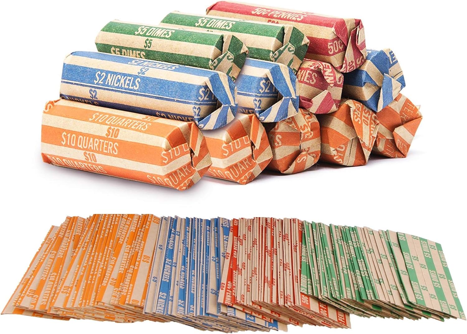 Amazon Envolturas De Rollo De Monedas paquete De 220 Unidades 