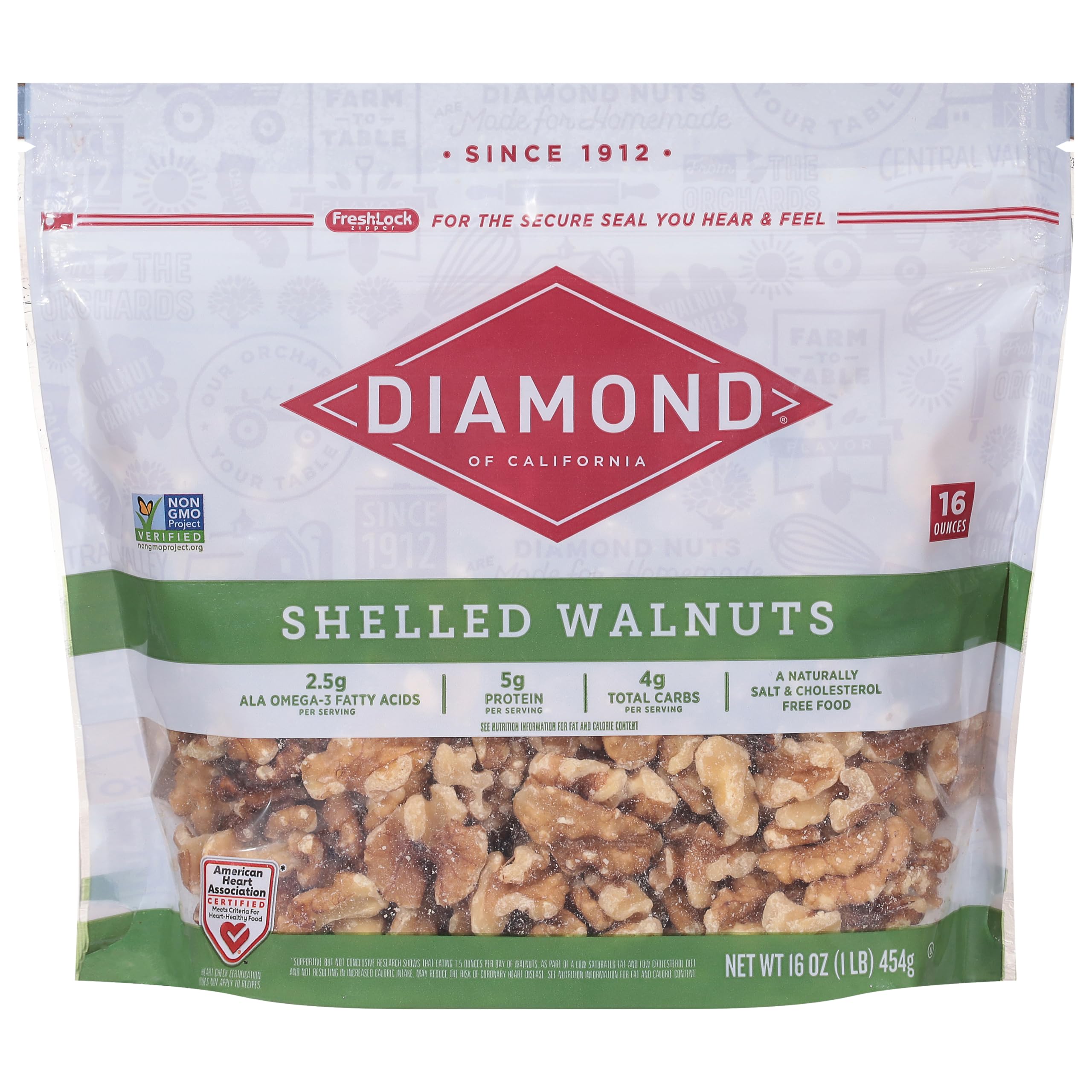 Amazon.com: Diamond of California Shelled Walnuts 16 oz
