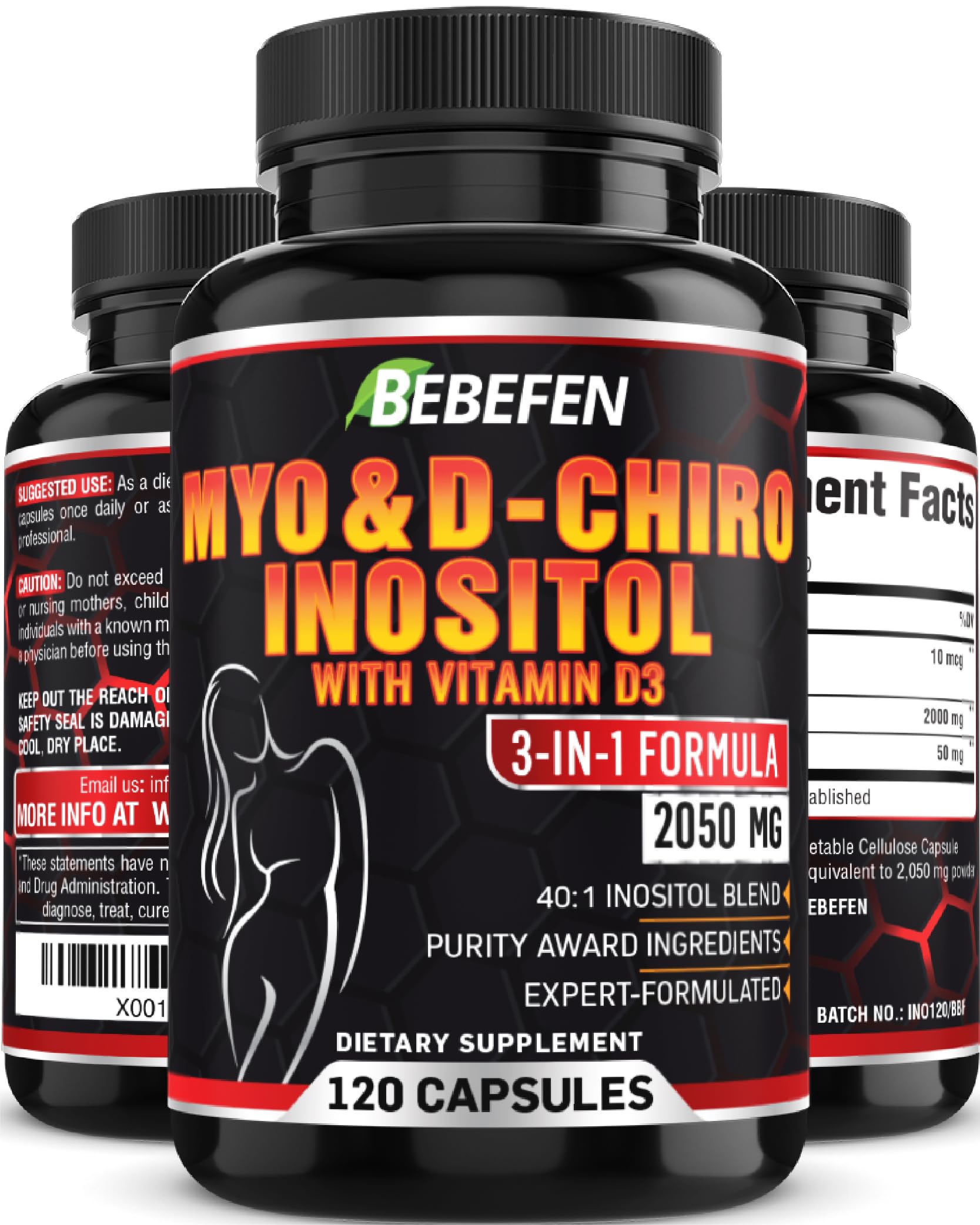 Myo-Inositol & D-Chiro Inositol Blend Capsule | Most Beneficial 40:1 ...