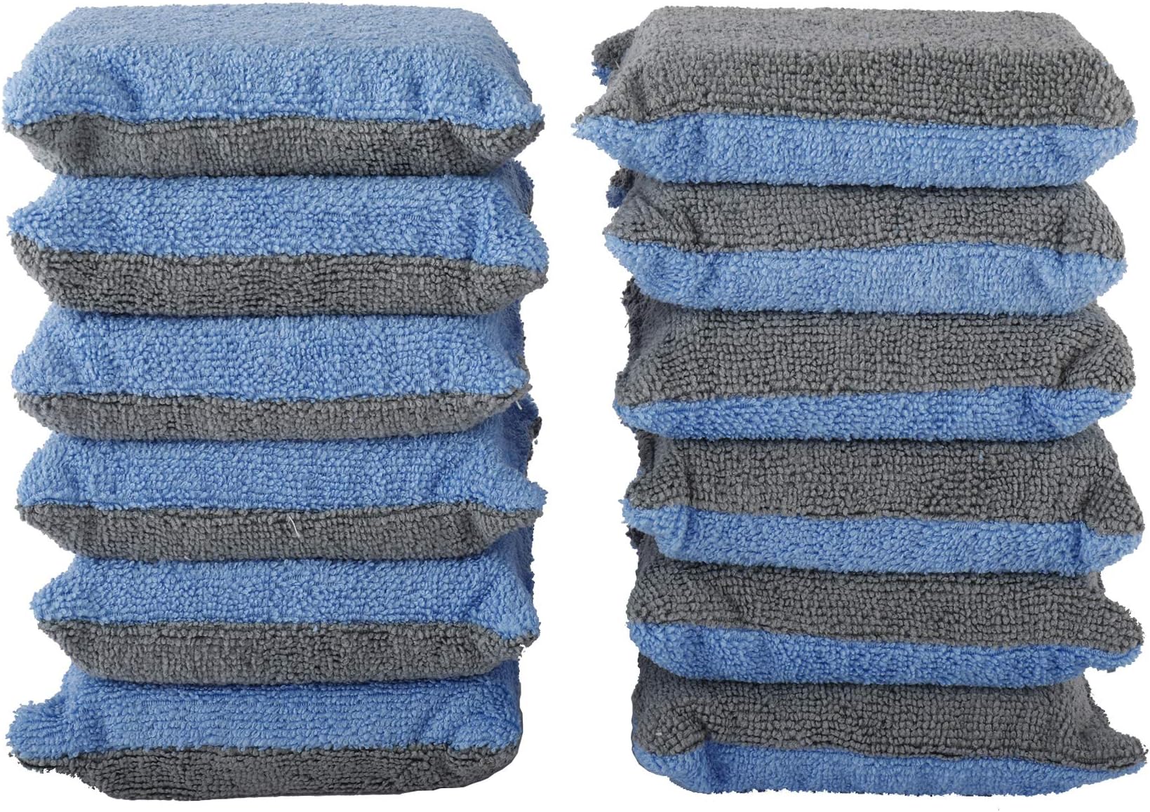 Amazon.com: Sukh 12 Pack Microfiber Foam Car Wax Applicator Pad - Foam ...