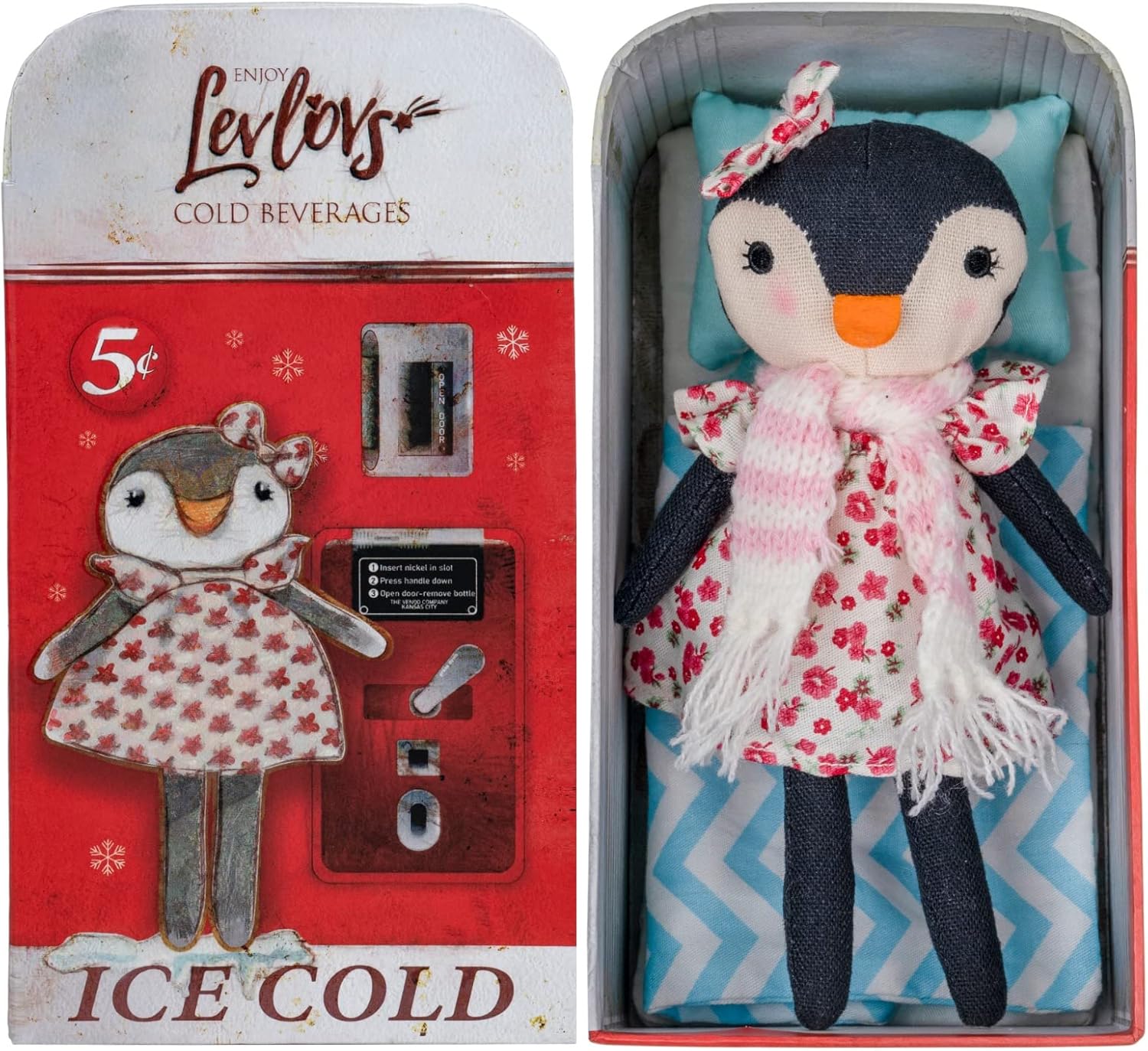 Amazon.com: LEVLOVS Penguin Stuffed Animal｜Linen Penguin Toy｜Penguin ...