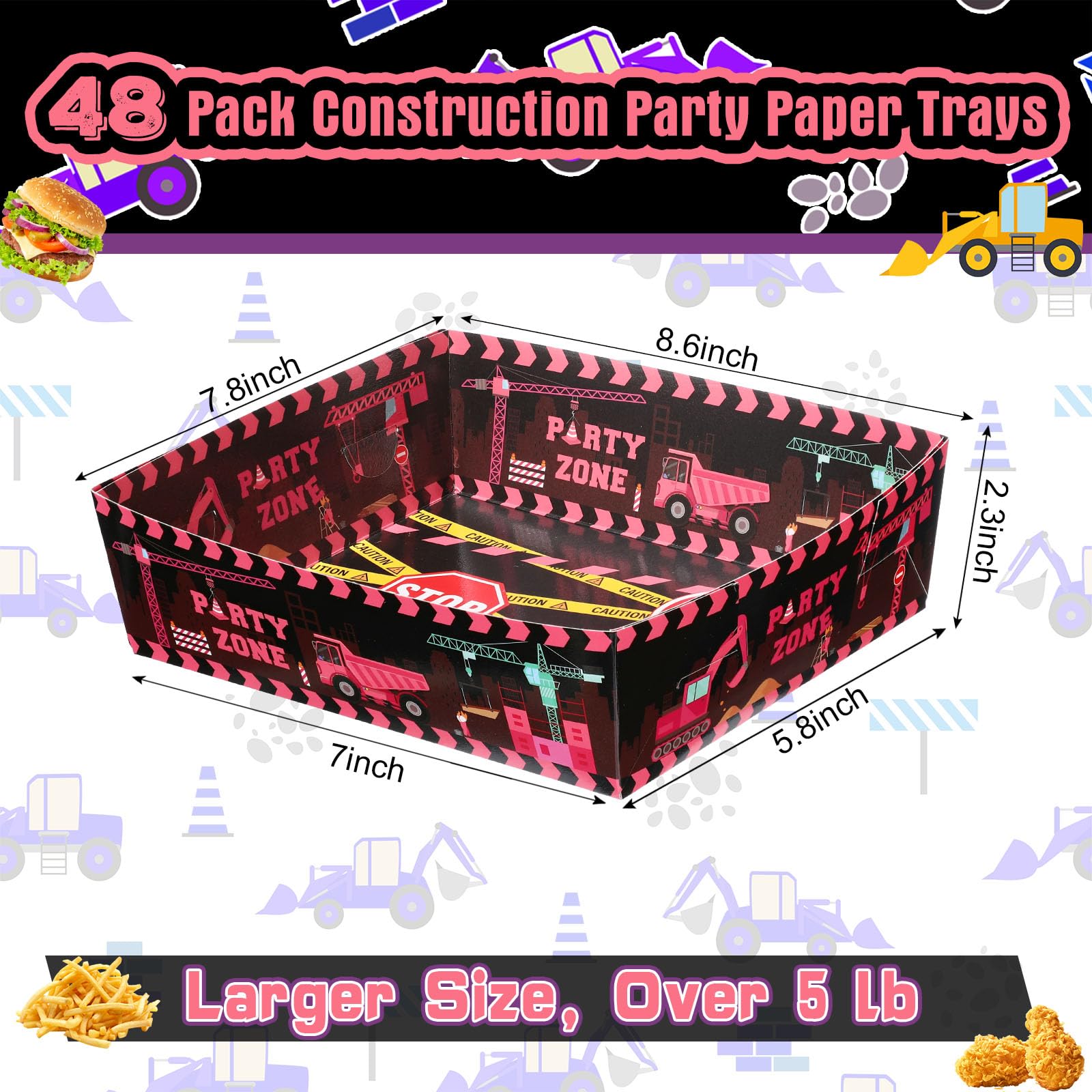 Snapklik.com : Mifoci 48 Pcs Construction Birthday Party Supplies, 5 Lb ...