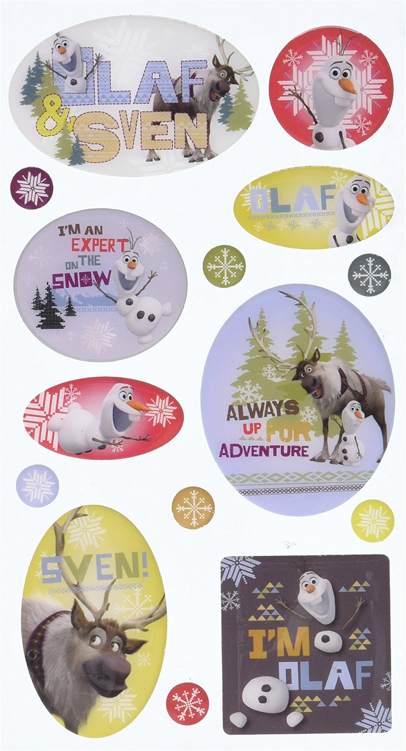 Amazon.com: EK Success Olaf & Sven Disney Frozen Epoxy Stickers : Arts ...
