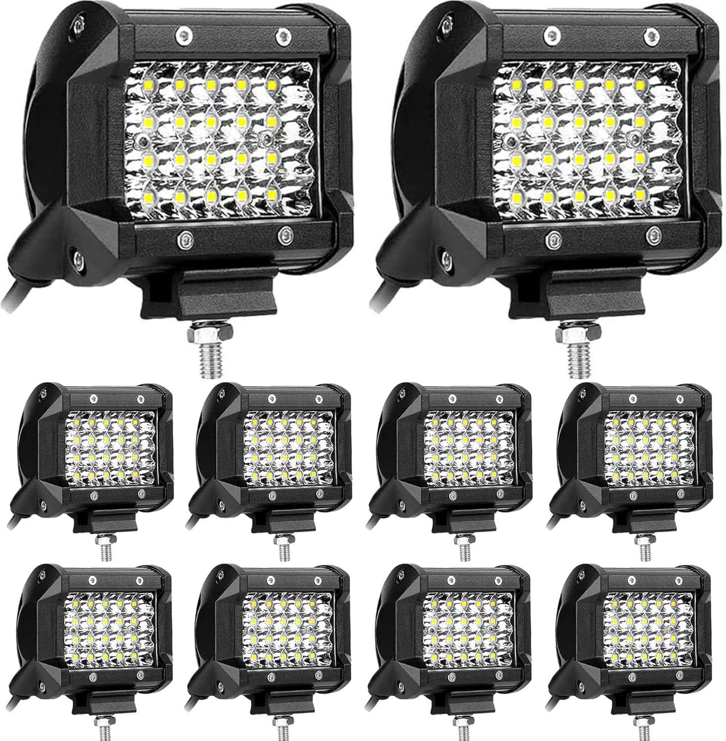 Snapklik.com : LED Light Pods For Trucks,4IN 72W Square Spot LED Light ...