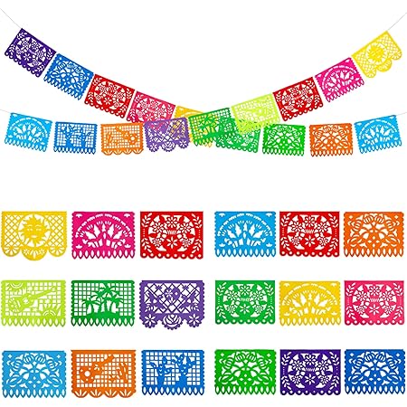 Amazon.com: DomeStar Mexican Party Banners, 2 Sets of 18 Feet Cinco De ...