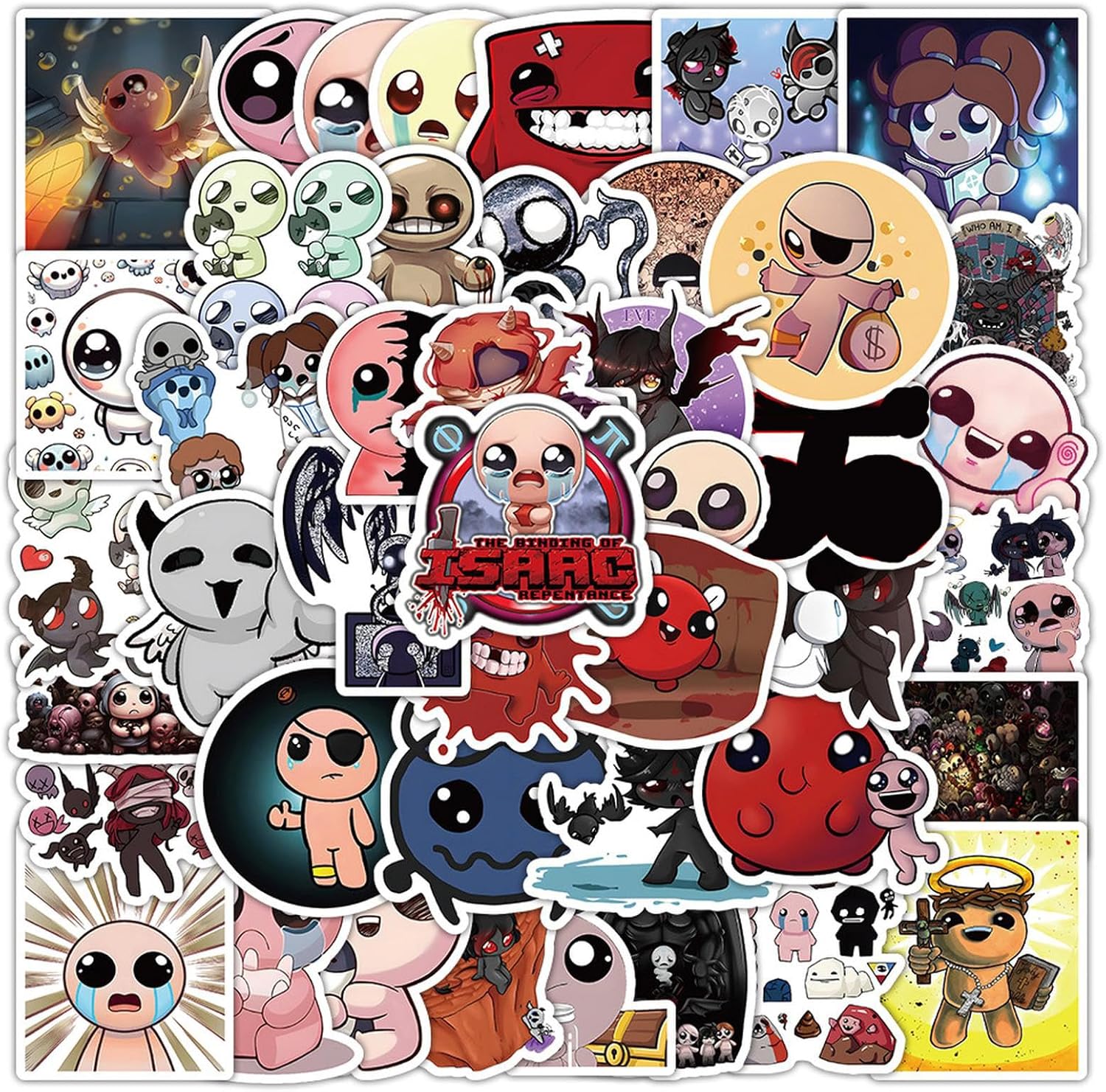 Amazon.com: 50pcs The Binding of Isaac Stickers, Cute Game Stickers for ...