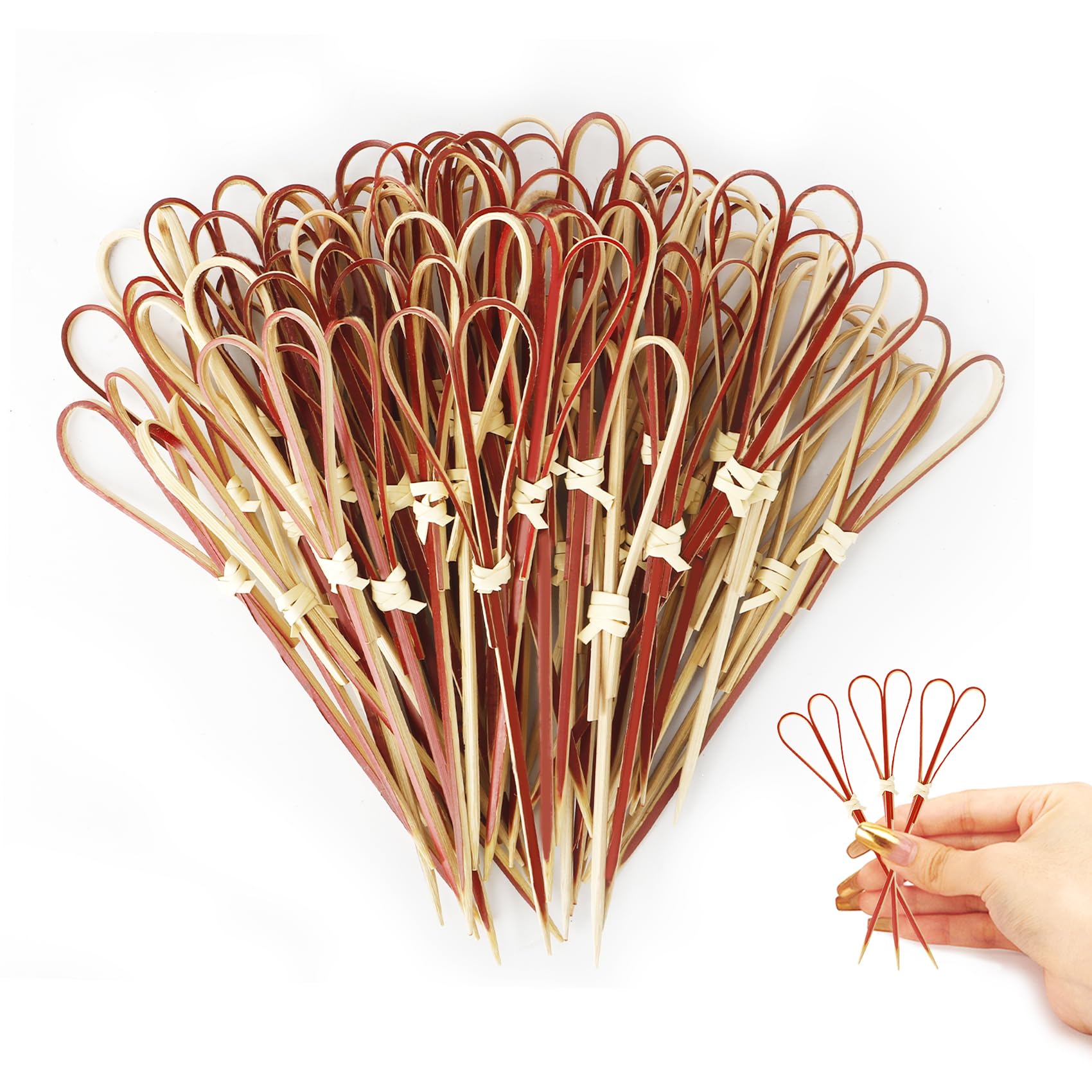 Snapklik.com : Red Cocktail Picks 100 Pcs 4.7 Inch Red Toothpicks For ...