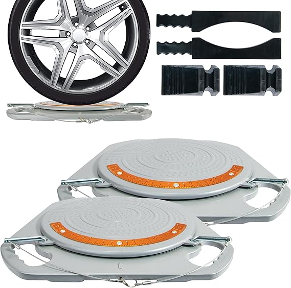 Amazon.com: AUTOSOLO Low Profile Wheel Alignment Turn Plates - 4-Ton ...