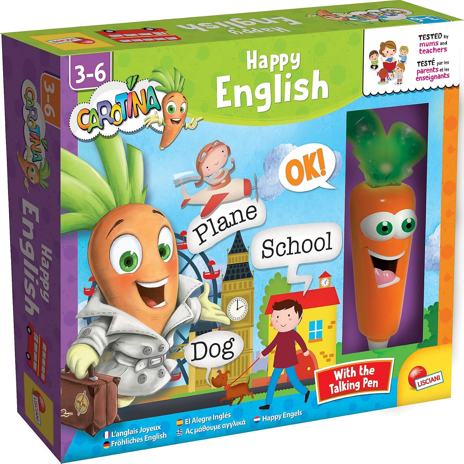 Amazon.com: Liscianigiochi Carotina EX85606 Happy English Talking Pen ...