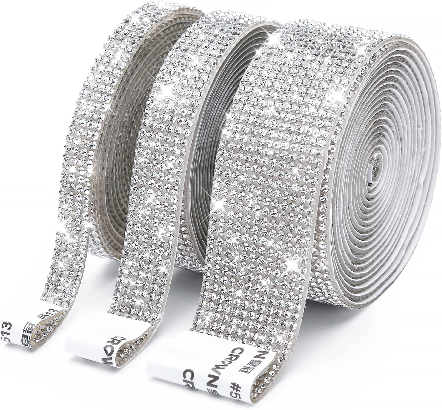 Amazon.com: LOLASATURDAYS-Green Rhinestone Ribbon, 30FT Bling wrap ...