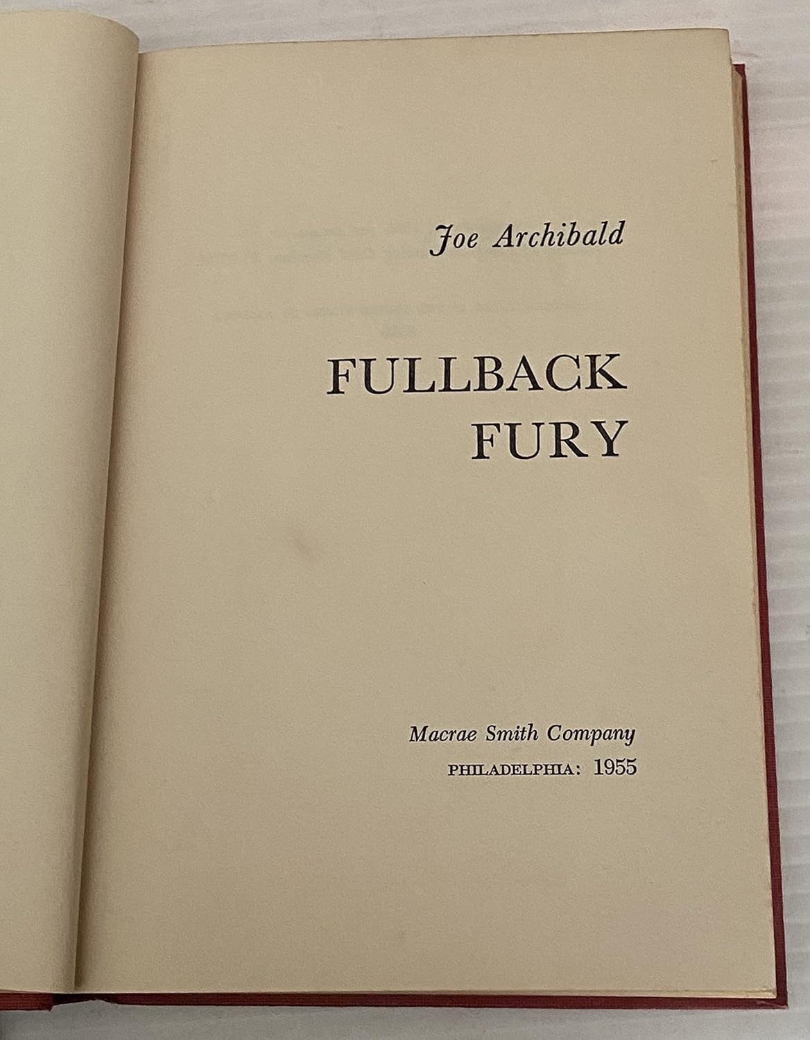 fullback fury: archibald, joe: Amazon.com: Books