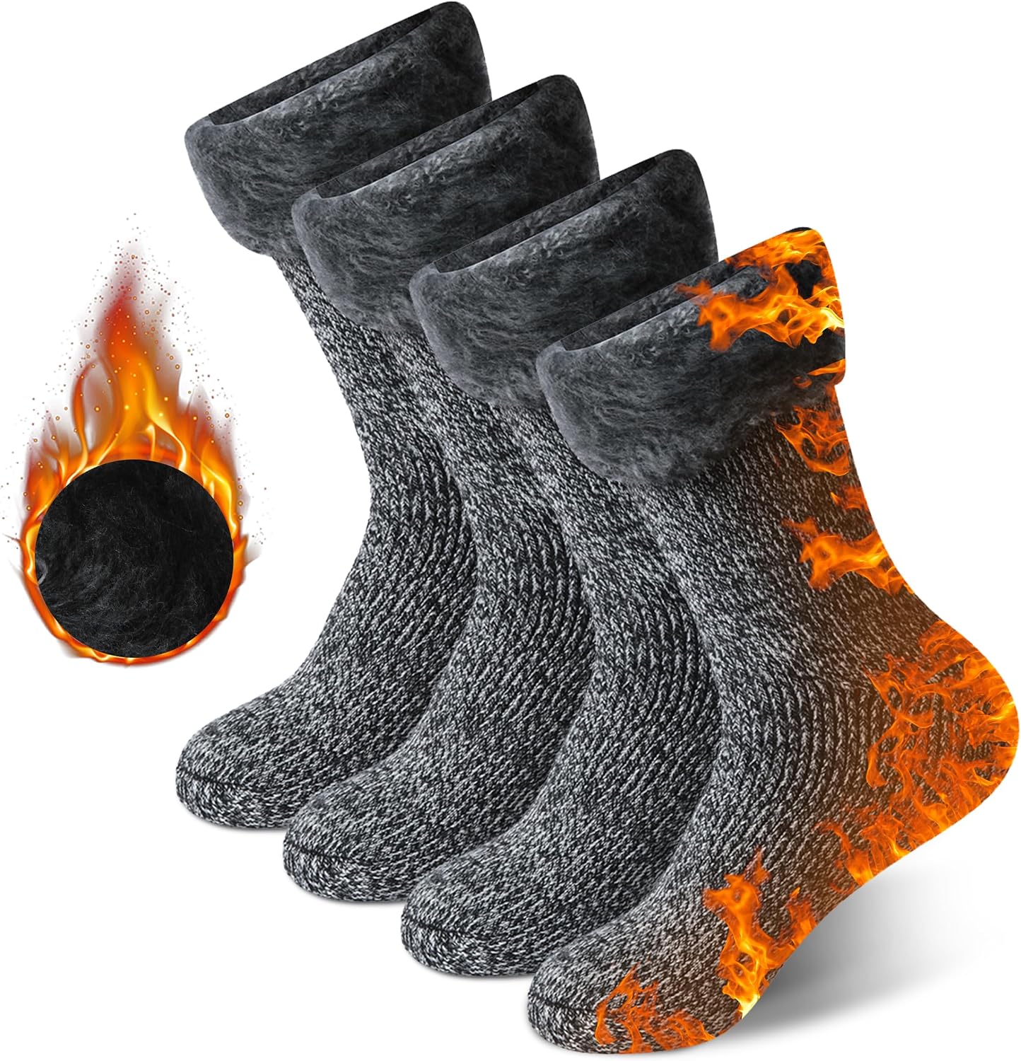 Amazon.com: FOOTPLUS Slipper Home Socks, Extreme Cold Winter Soft Warm ...