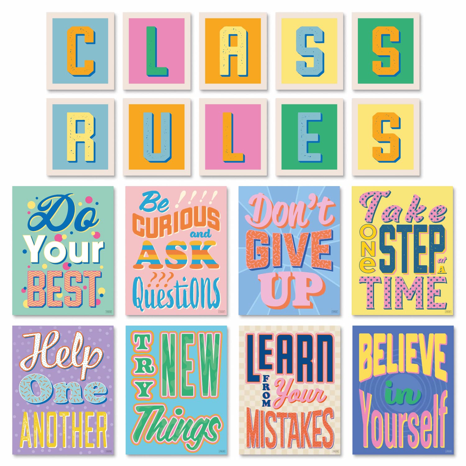 Buy Sweetzer Orange Set Of 8 Motivational Classroom Posters CLASS buy-sweetzer-orange-set-of-8-motivational-classroom-posters-class
