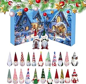 Gnomes Advent Calendars 2025, 24pcs Christmas Gnomes Countdown Calendar ...