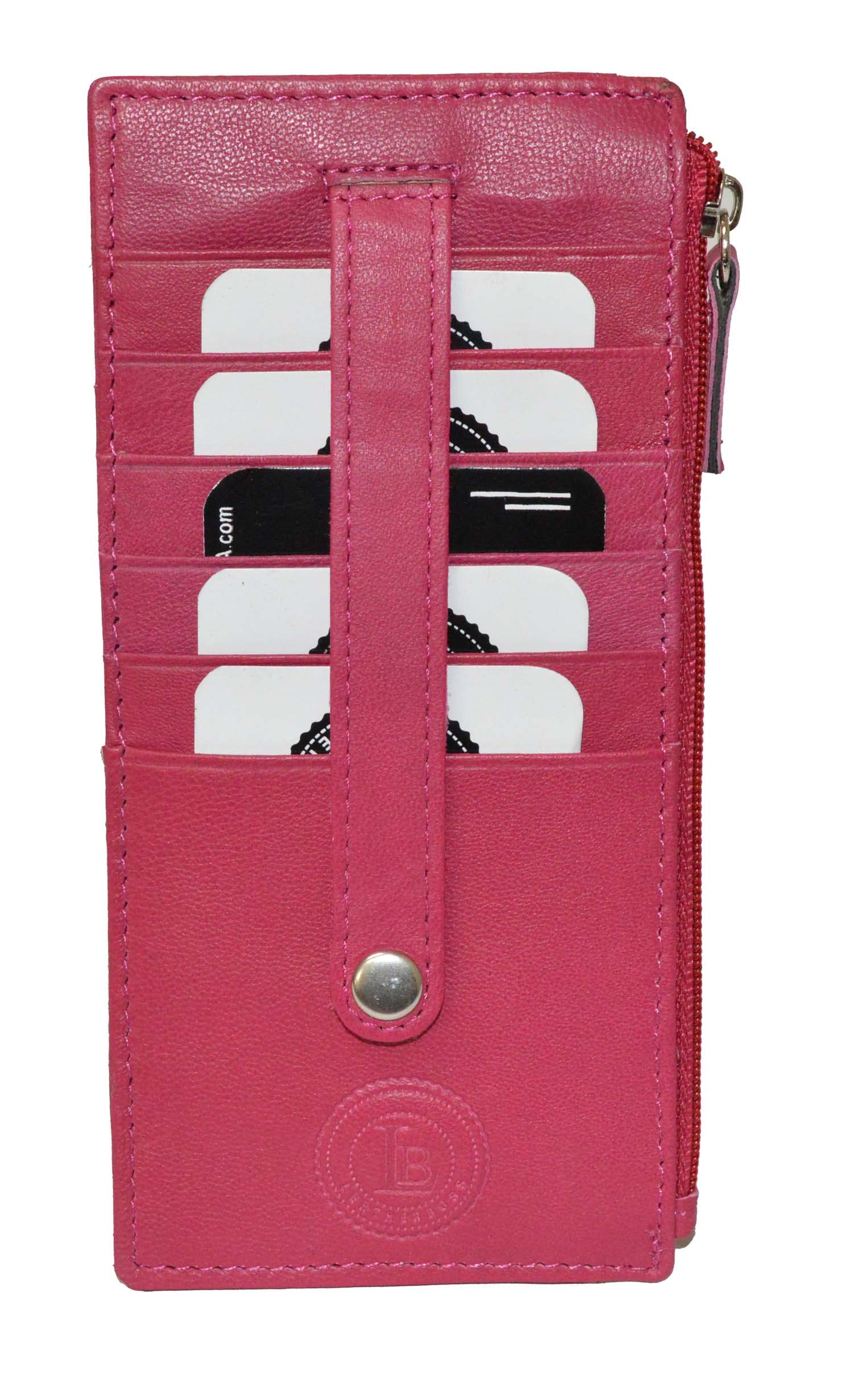 Amazon.com: Leatherboss Genuine Leather Women's All in One Credit ...