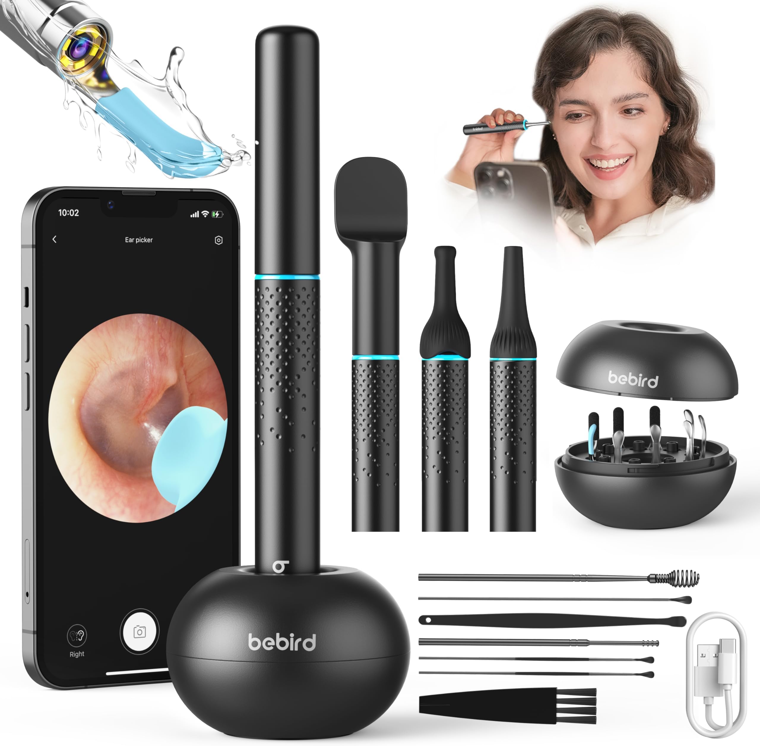 Amazon.com: Bebird Earsight Plus Ear Cleaning Camera Wax Removal Tool ...