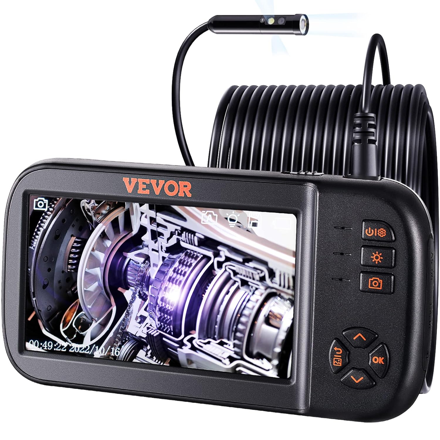 VEVOR 3 Lens Industrial Endoscope, 1080P HD Digital Borescope ...