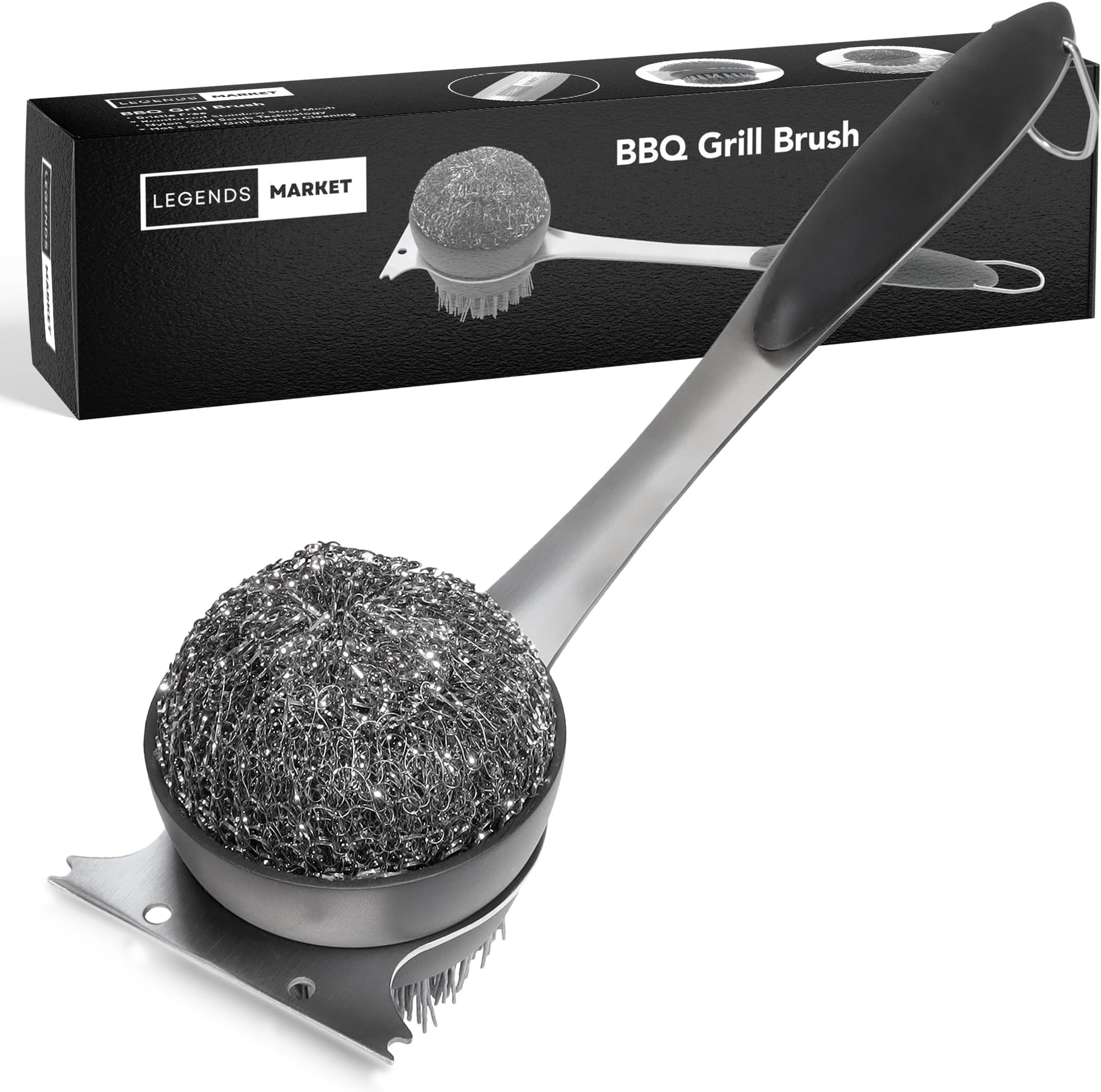 Amazon.com: Power Grill Brush 5 Piece BBQ Cleaning Kit - Nylon Safe ...