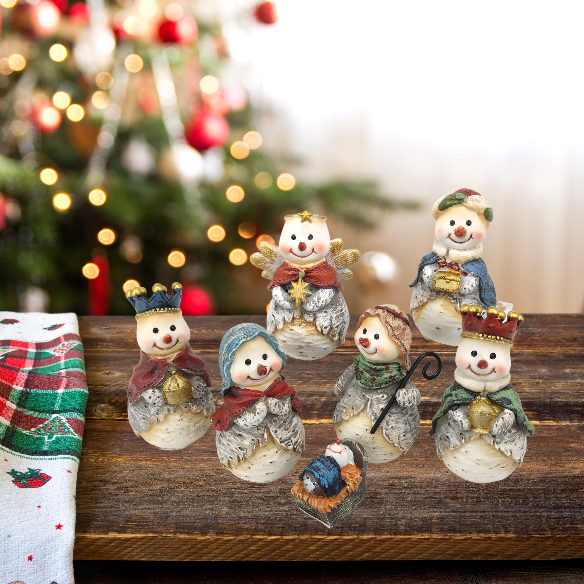 Snowman Nativity Set Figurines Flurryville Snowman Nativity
