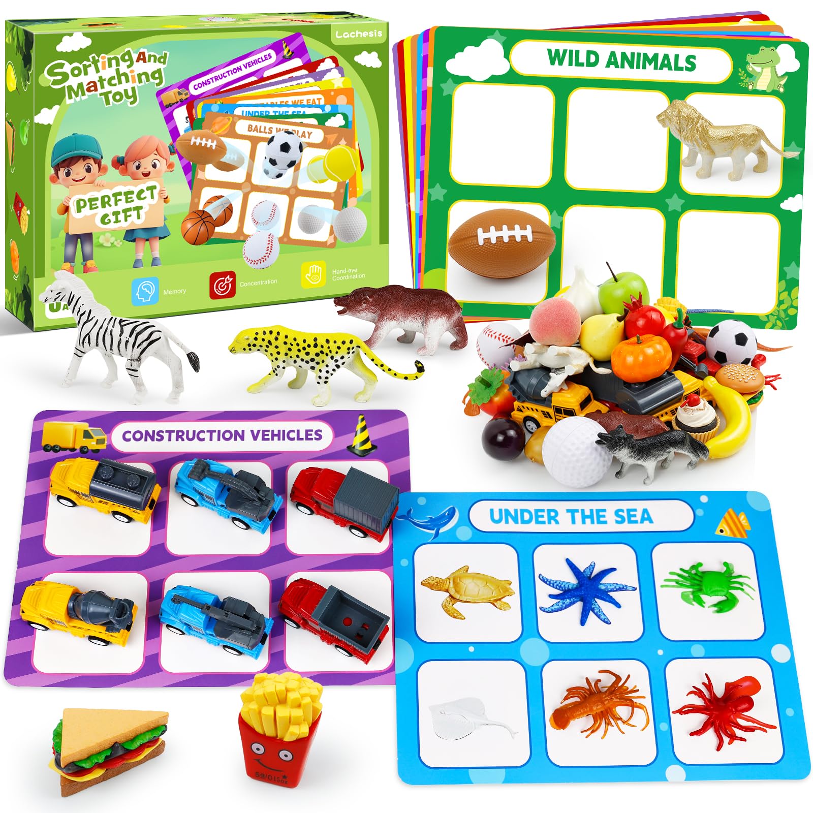 Amazon.com: Sorting Toy for Toddlers, Montessori Sorting Game ...
