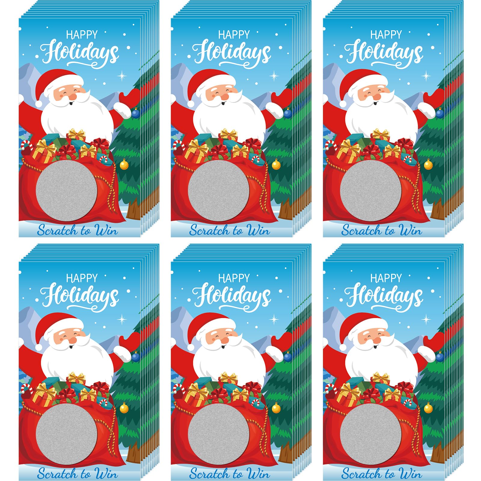 Amazon.com: 60 Pieces Christmas Scratch Off Cards Stickers Christmas ...