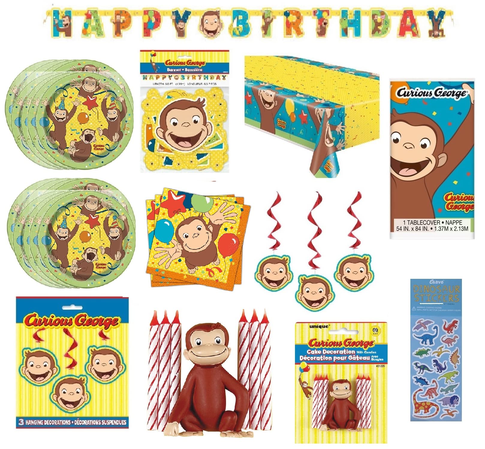 Curious George Happy 1st Birthday