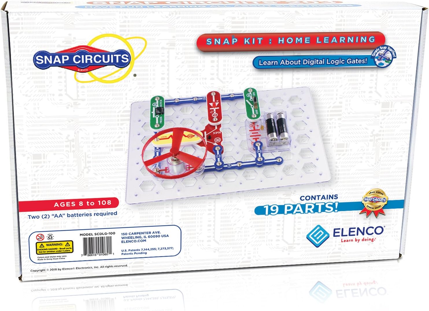 Snap Circuits Home School Education Electronics Discovery Kit, Science ...