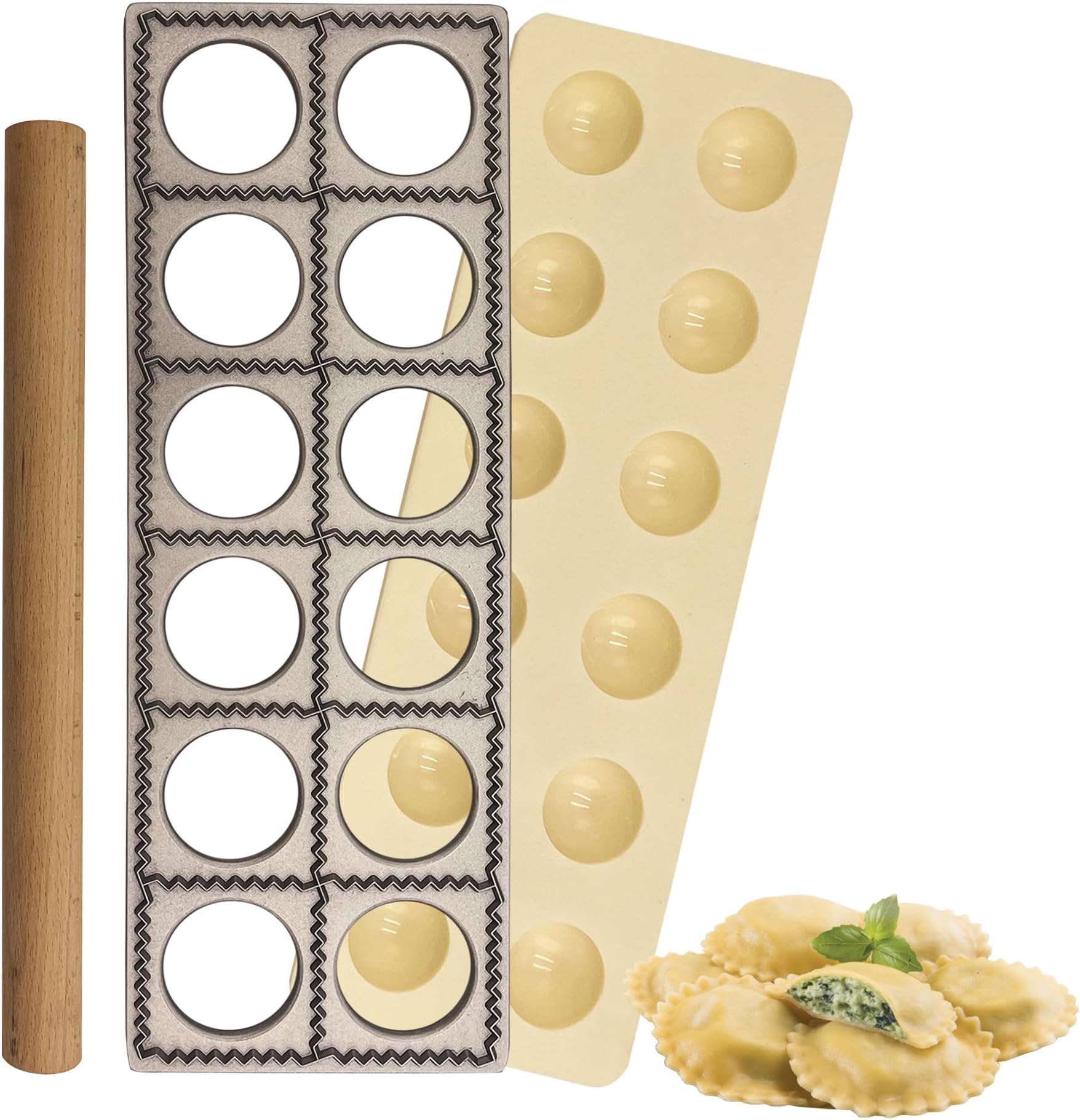 Amazon.com: Norpro Jumbo Ravioli Maker with Press, 12.25" x 5.125" x 1 ...