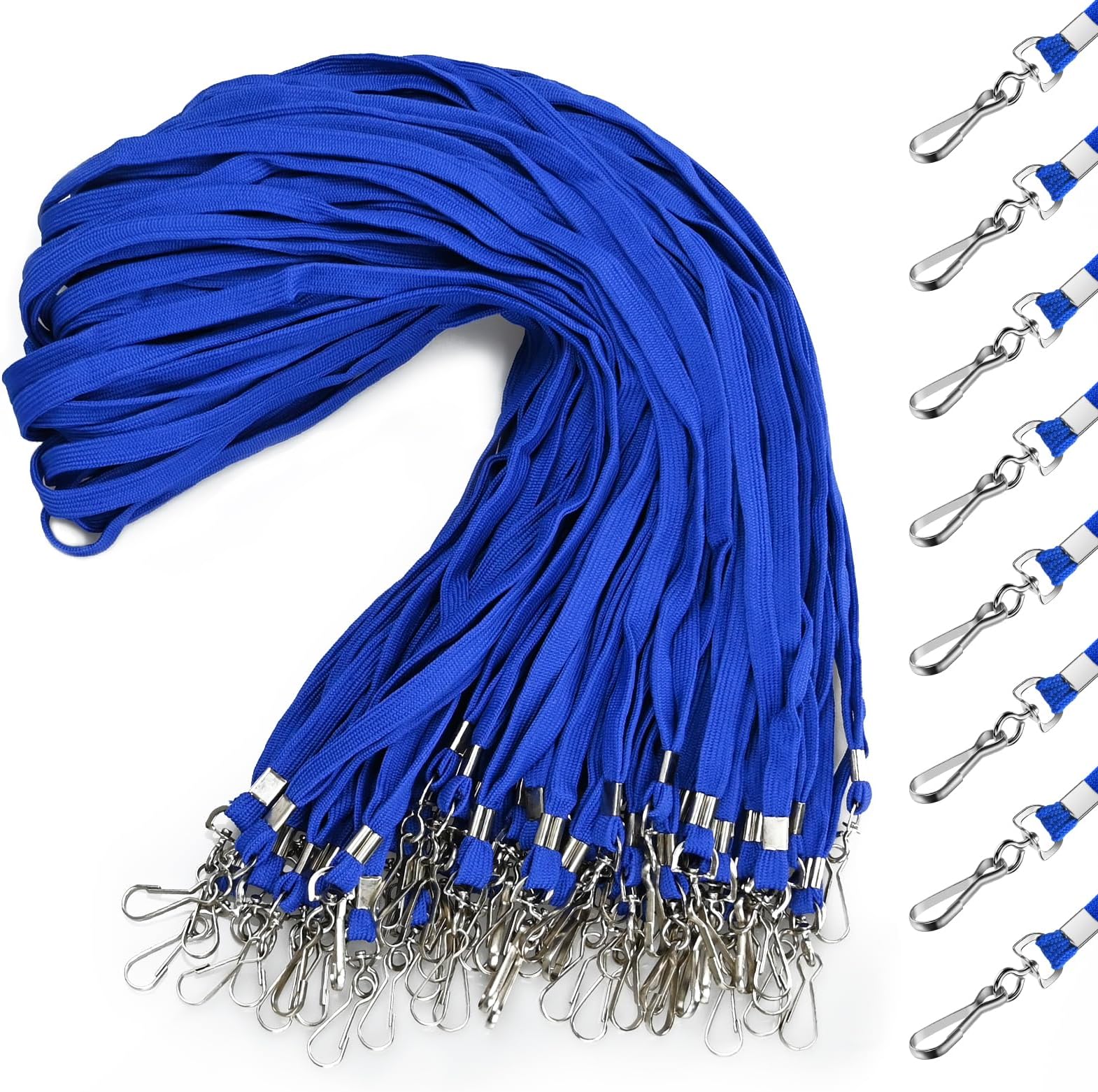 Amazon.com : LOCONHA 100 Pack Blue Lanyards Badge Lanyards for ID ...