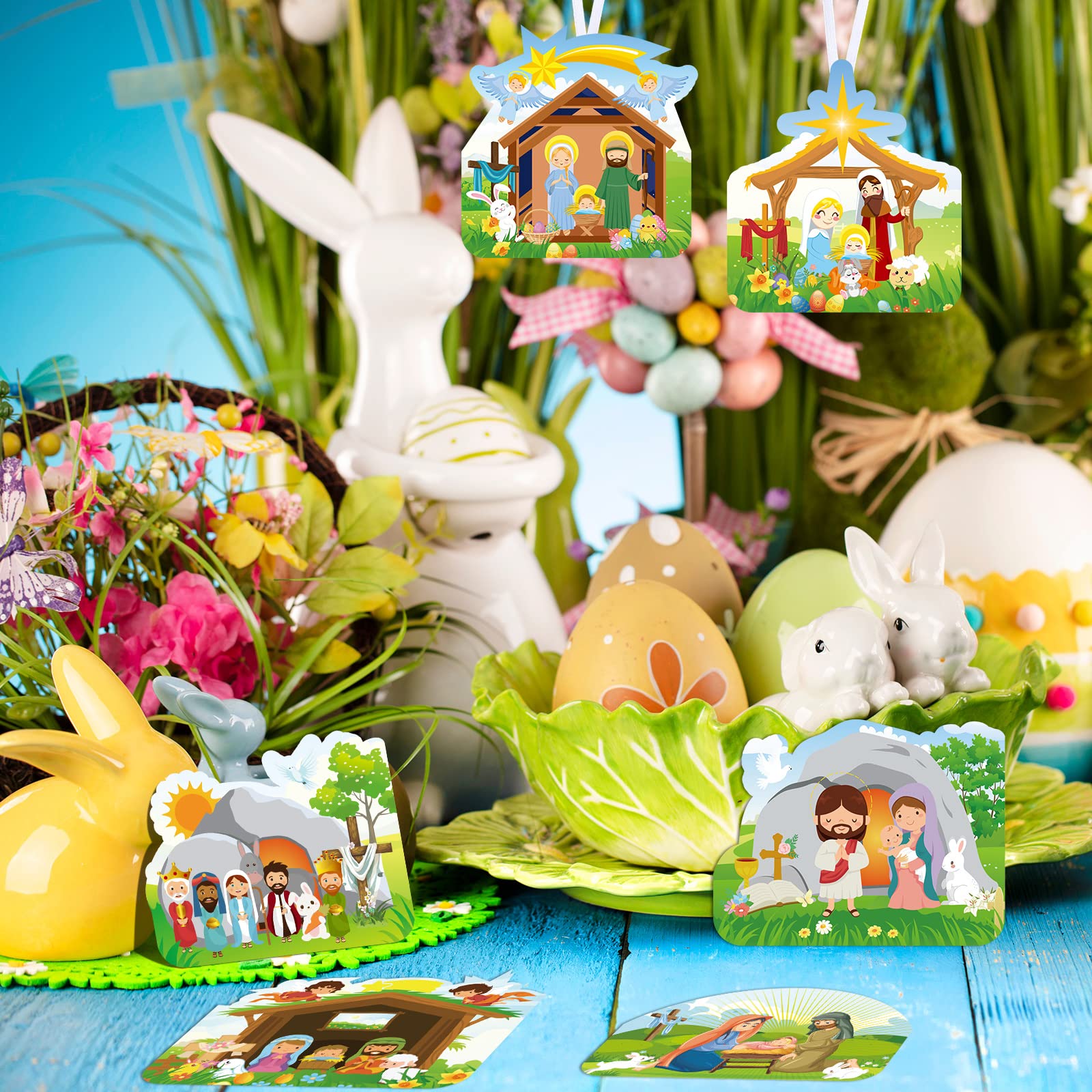 Snapklik.com : 40 Pieces Make An Easter He Lives Sticker Scenes Easter ...