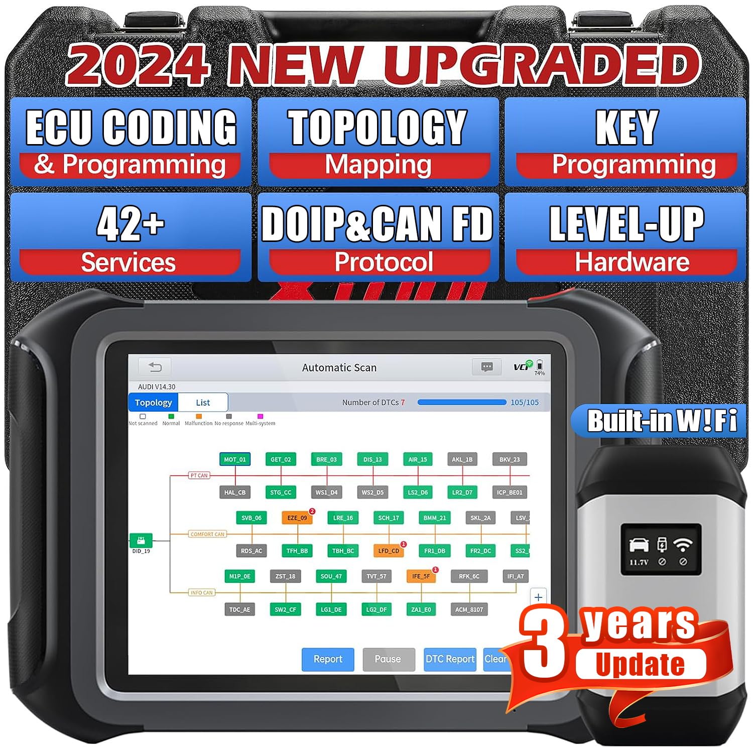 Snapklik.com : XTOOL D9S Pro Automotive Diagnostic Scan Tool, Upgraded ...