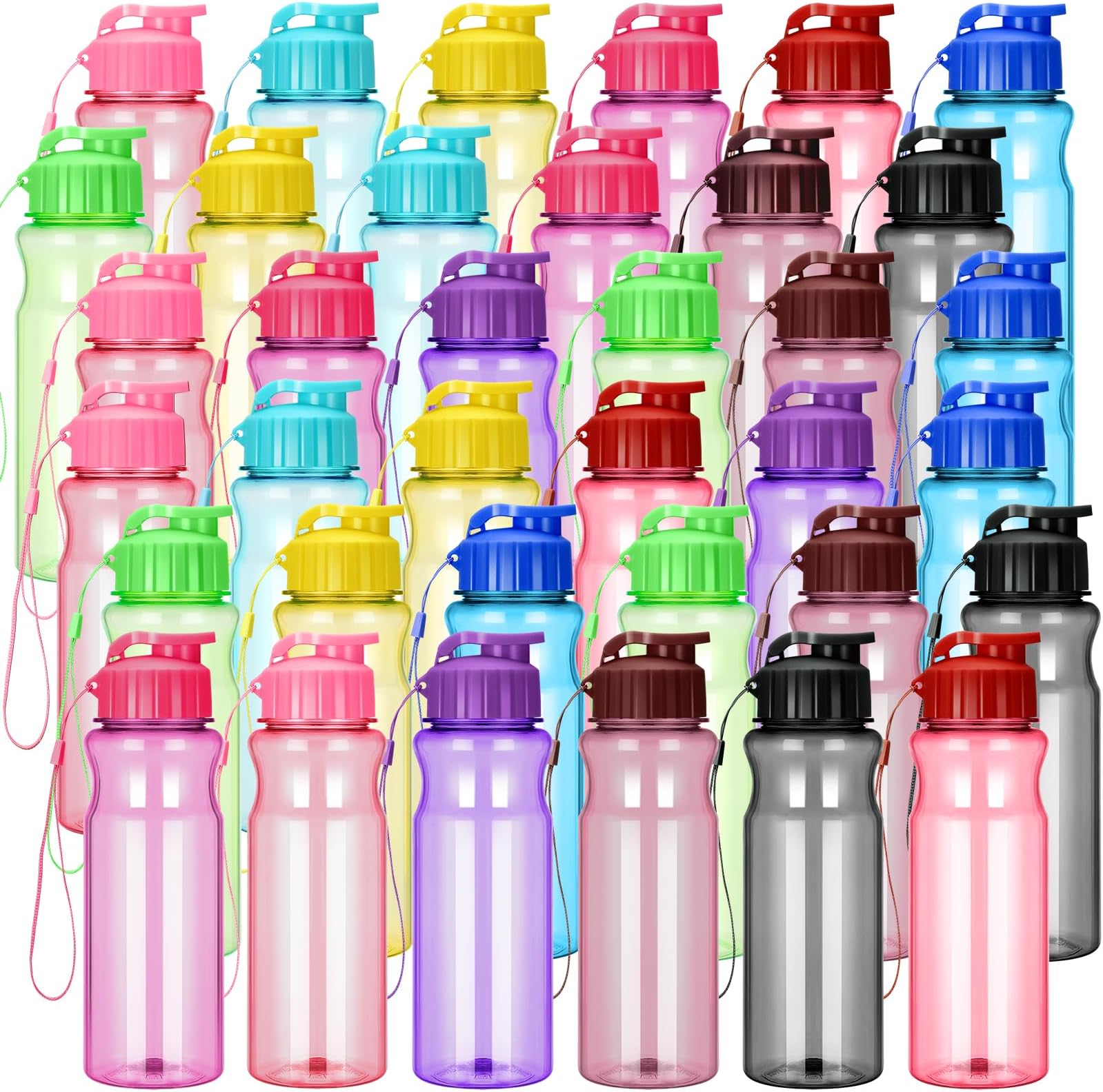 Amazon.com: 100 Pack bulk water bottles, 20oz water bottles in bulk ...
